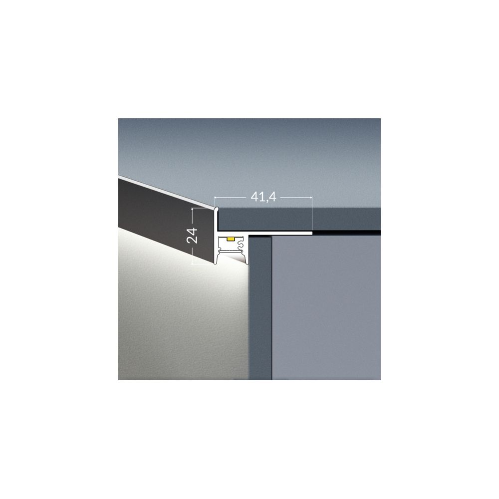 Profilé pour éclairage d'escalier LED pour carrelage